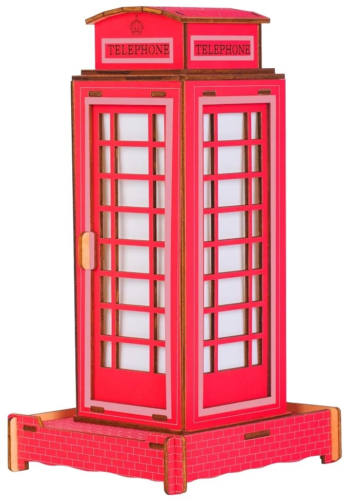 Woodcraft Dřevěné 3D puzzle Britská telefonní budka
