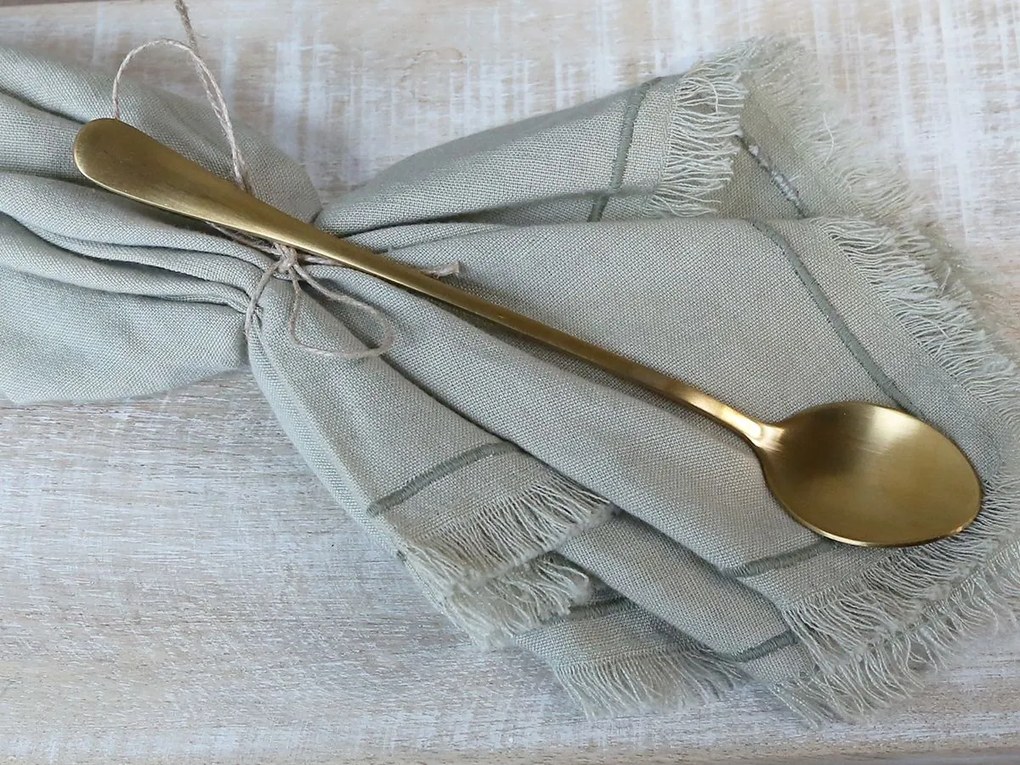 Chic Antique Nerezová lžička Latte Spoon Gold, zlatá barva, kov