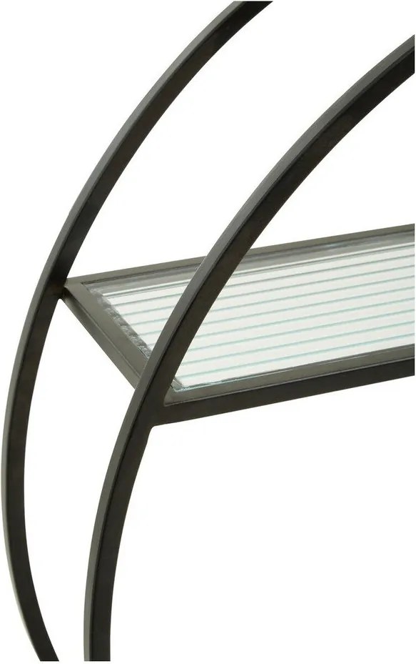 Černá/v přírodní barvě patrová kovová police 61 cm Mataram – Premier Housewares