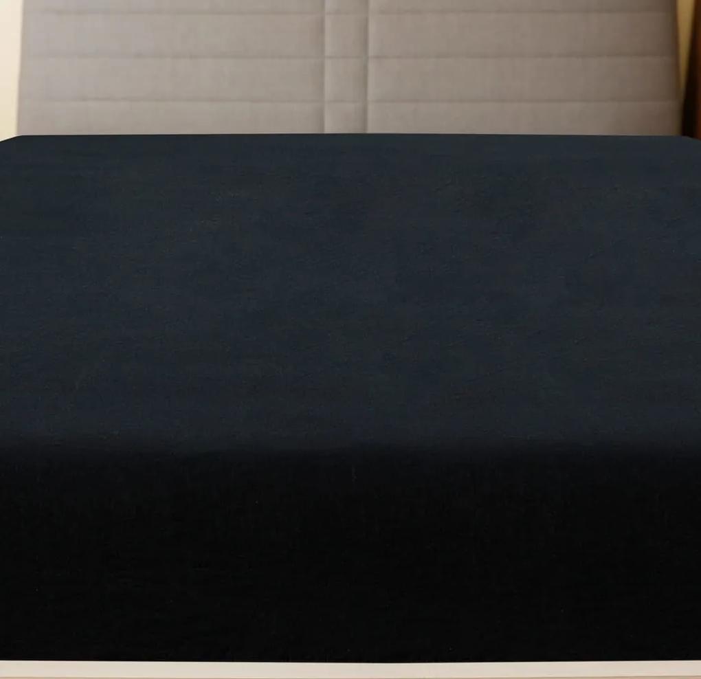 vidaXL Jersey prostěradla 2 ks 160x200 cm bavlna [136217] Barva: Námořnická modrá