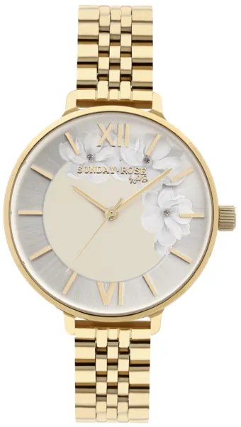 Dámské luxusní designové hodinky SUNDAY ROSE Spirit GOLD SUN-S13