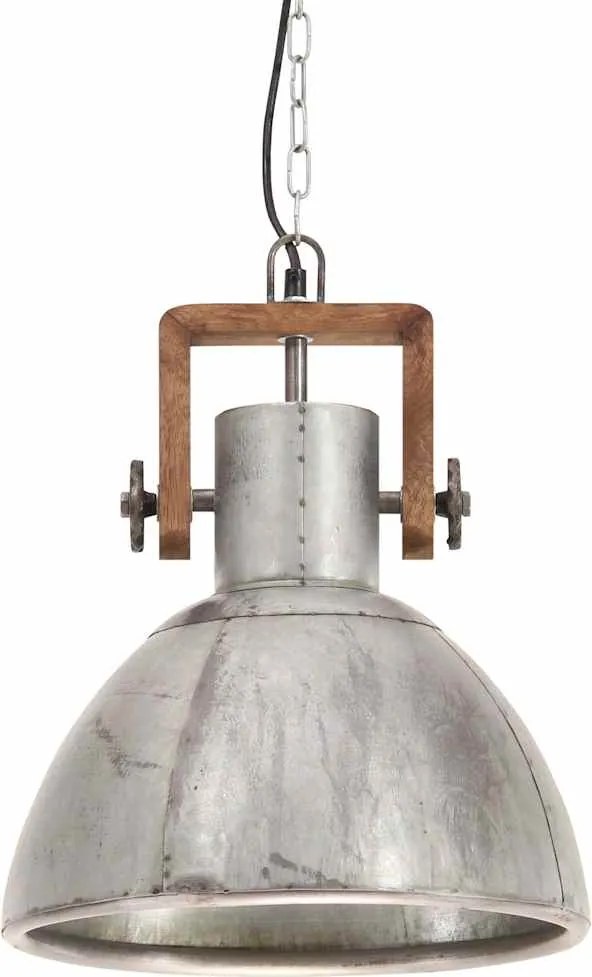 Industriální závěsné svítidlo 25 W stříbrné kulaté 30 cm E27 320530