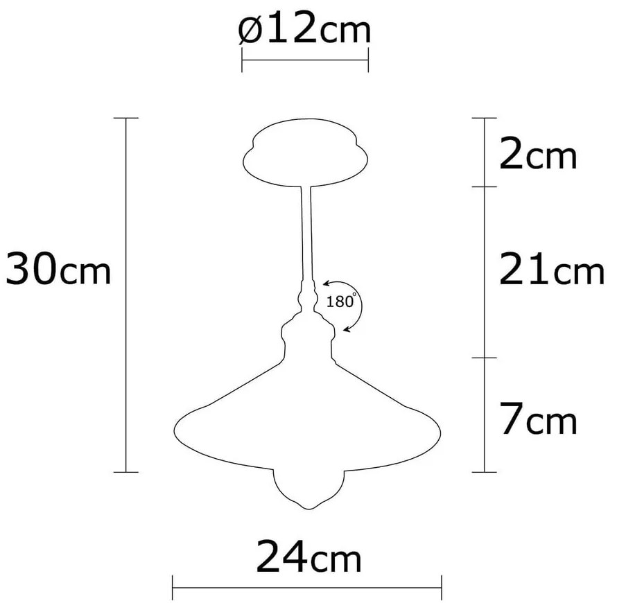 Černé závěsné svítidlo s kovovým stínidlem ø 24 cm Berceste – Opviq lights