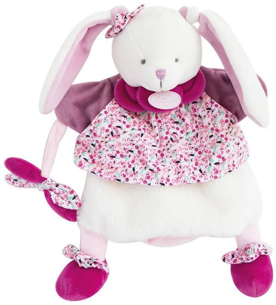 Doudou Plyšový maňásek zajíček růžový 28 cm