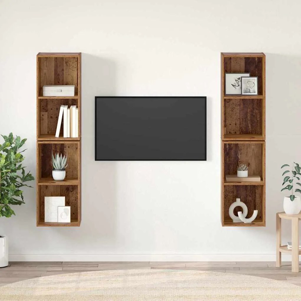 Sestava TV skříněk 4 ks Staré dřevo Kompozitní dřevo 3393561