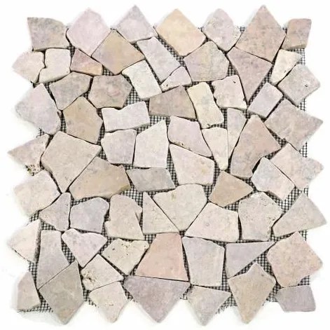 Divero Garth 9594 Mramorová mozaika béžová/růžová 1 ks - 35 x 35 cm