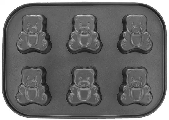 German Nepřilnavá kovová forma na pečení / tvar 6 medvědů