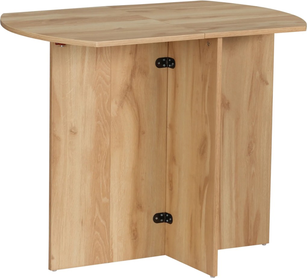 HOMCOM Jídelní stůl, skládací stůl šetřící prostor do kuchyně a obývacího pokoje 90x60x74cm, Ořech | Aosom