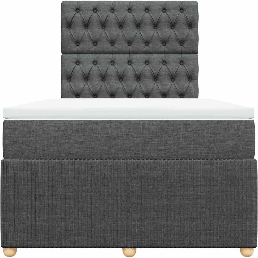 Box spring postel s matrací tmavě šedá 120x190 cm textil 3294303