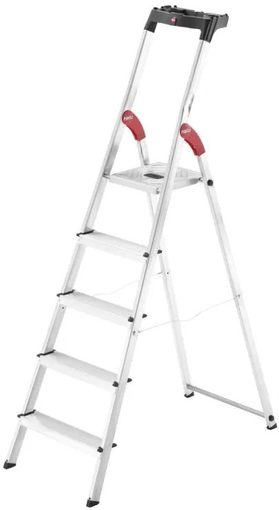 Hliníkové schůdky Hailo L60 4+1 příčka, nosnost 150 kg, 8160-507