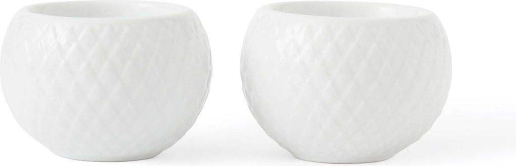 Lyngby porcelánový svícen Rhombe Tealight 2 Ks Bílý