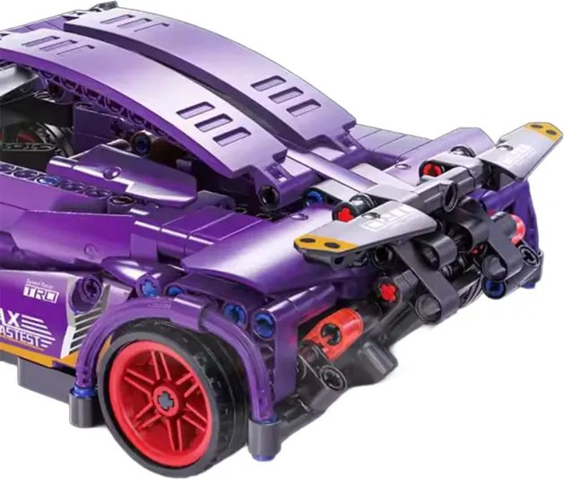 Stavebnice auta SUPERCAR No.J2003 fialová - 470 dílků