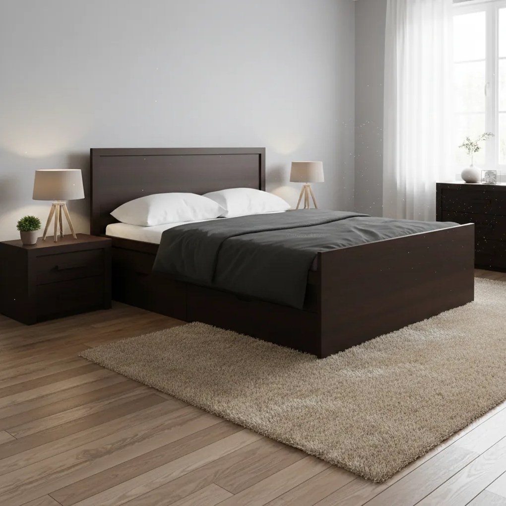 Mdx Postel FONDA 160 x 200 cm - Wenge