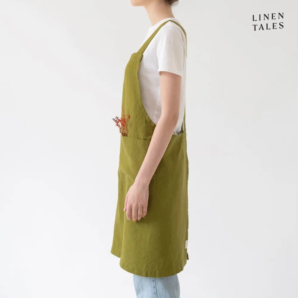 Lněná zástěra Crossback – Linen Tales