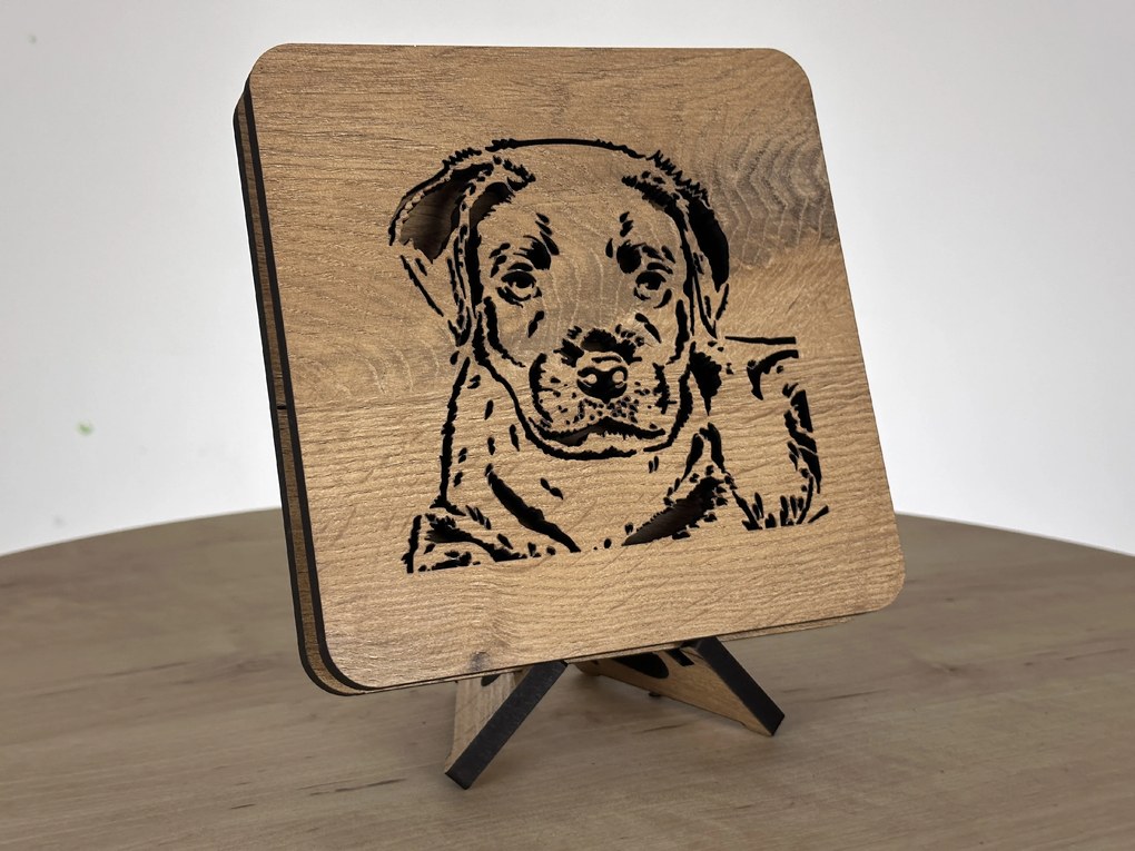 Li-Go "Štěně" lampa 19x19cm provedení povrchu: černá s patinou