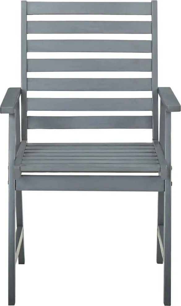 vidaXL Zahradní jídelní židle s poduškami 3 ks masivní akáciové dřevo [3064442] Barva: taupe
