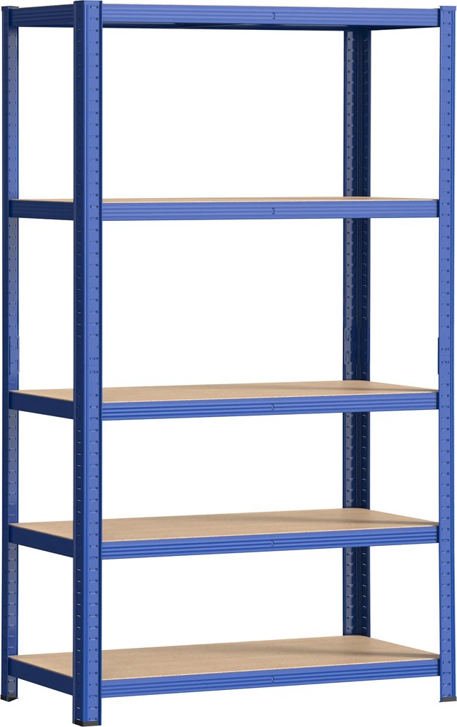 Dílenský regál Wiltec – 120 × 50 × 204 cm, 200 kg, modrá (62864)