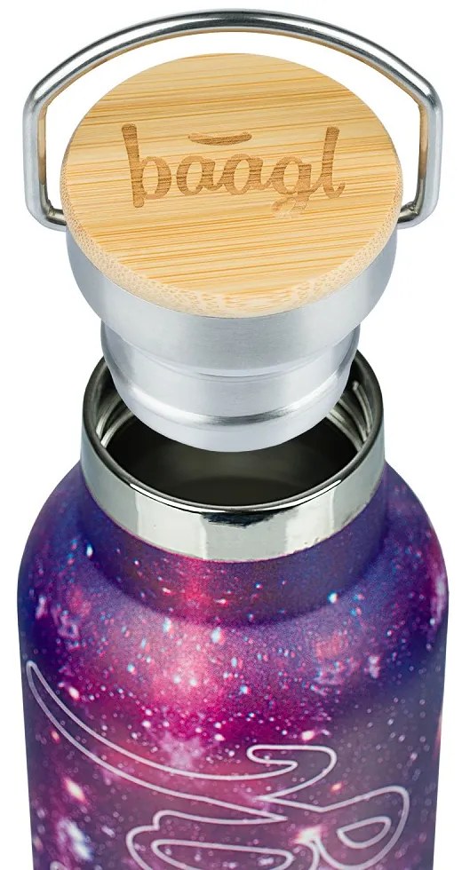 BAAGL - termoska s bambusovým víčkem Galaxy, 500 ml