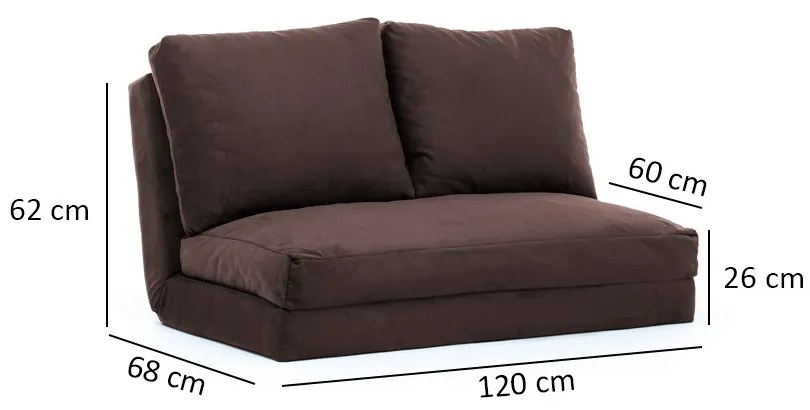 Hanah Home Pohovka TAIDA hnědá 859FTN1267