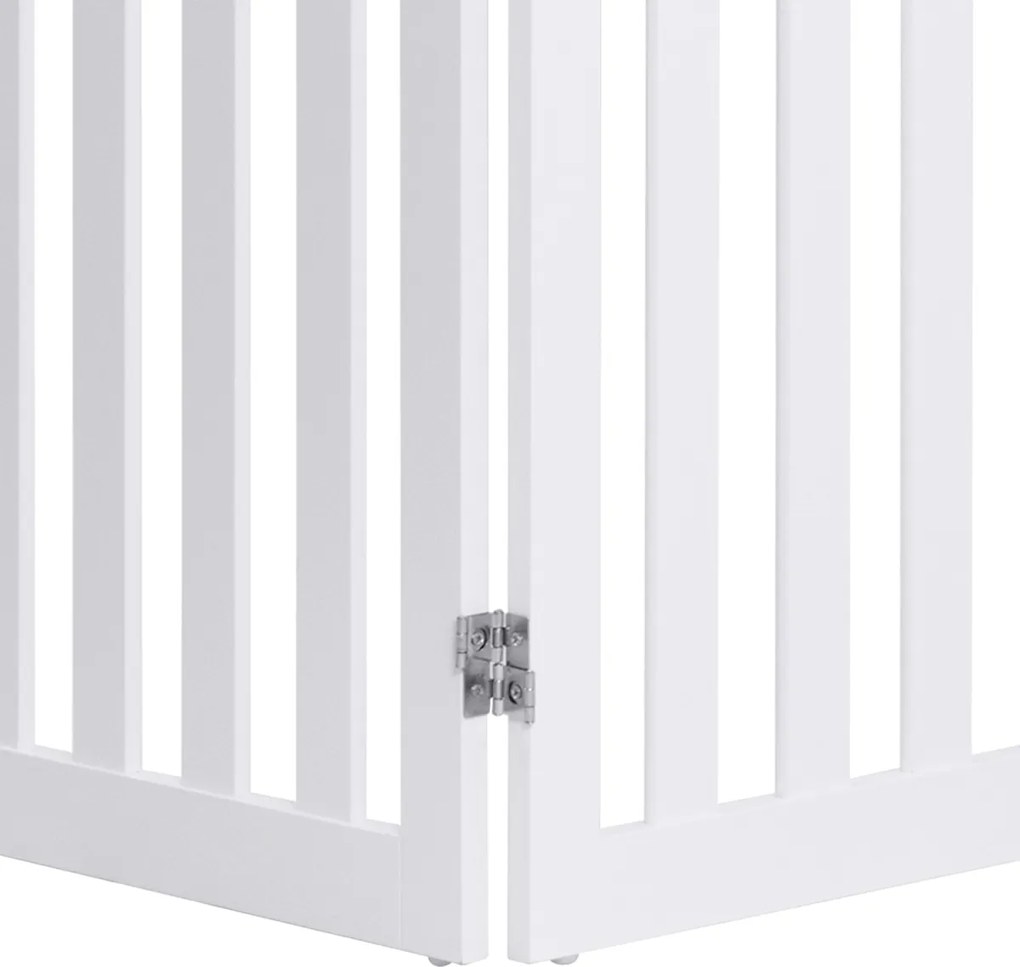 Costway Zábrana pro psy 89 cm vysoká 2 panely Ochranné dřevěné skládací (bílé