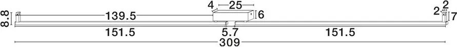 Matně černé hliníkové LED stmívatelné stropní svítidlo 4x309 cm Briana – Nova Luce