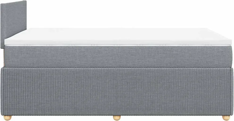 Box spring postel s matrací světle šedá 120x190 cm textil 3287388