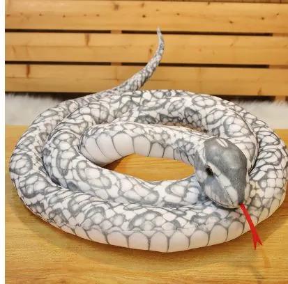 Dlouhý plyšový had - více variant i velikostí Barva: šedý had, Rozměry: 190-200 cm