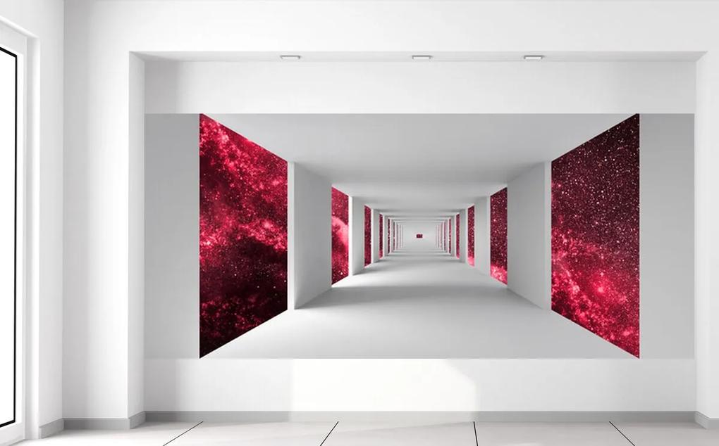Gario Fototapeta Chodba a červený vesmír Materiál: Latexová, Velikost: 536 x 240 cm