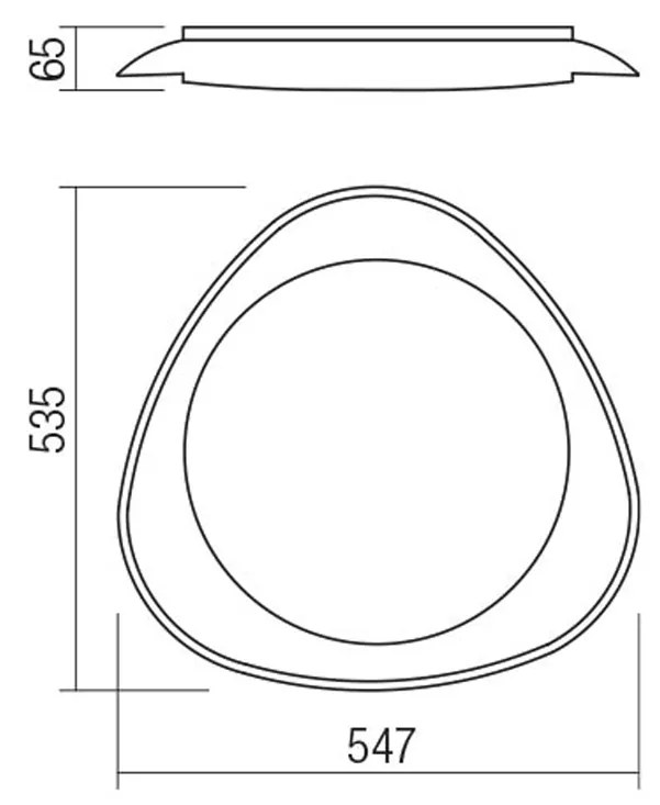 Smarter 05-923 stropní LED svítidlo Verena, černé, 36W, 4000K, 54,7cm