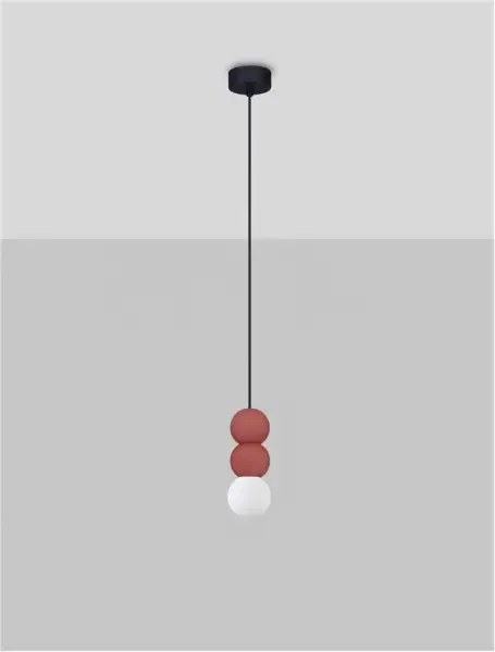 Červená designová svítilna Zero