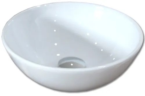 PESCARA Umyvadlo keramické kulaté na desku pr. 32x v.13cm