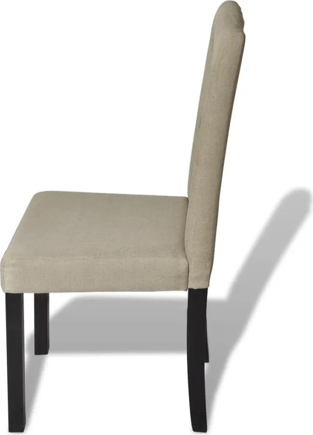 vidaXL Otočné jídelní židle 2 ks textil [248997] Barva: Béžová