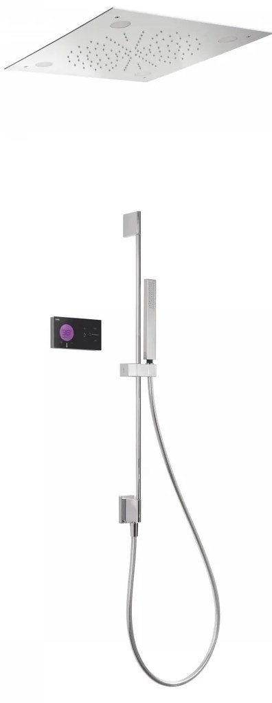 Tres Exclusive - Termostatický podomítkový elektronický sprchový set SHOWER TECHNOLOGY CHROMOTHERAPY 09288585