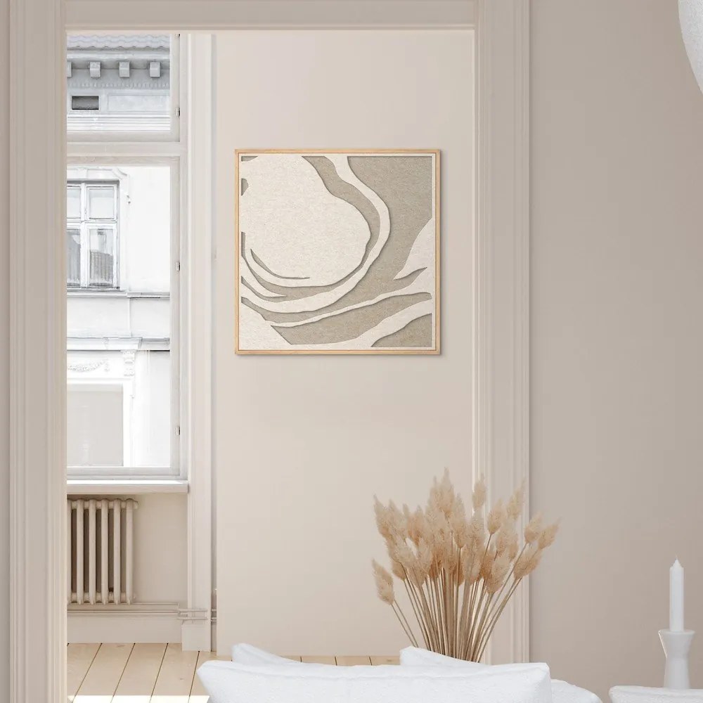3D obraz s rámem/akustický 62x62 cm Silent Whisper 1 – Malerifabrikken