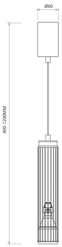 Závěsné svítidlo Vertical, 1x bílé kovové stínítko