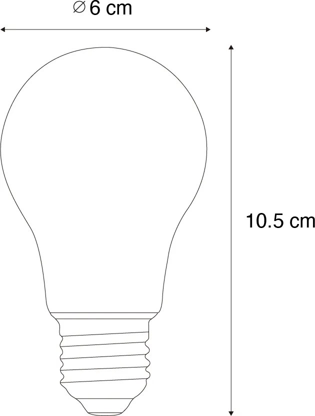 Sada 5 stmívatelných LED žárovek E27 A60 Opal 7W 806 lm 3000K