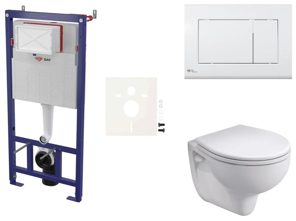 Cenově zvýhodněný závěsný WC set SAT do lehkých stěn / předstěnová montáž+ WC Kolo Rekord SIKOSSKOL20K