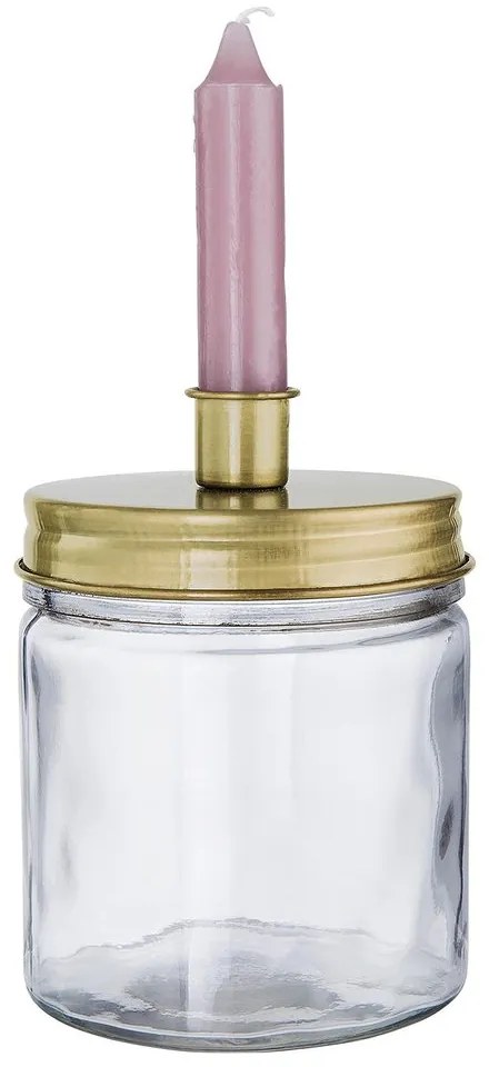 Butlers CANDLE JAR Sklenice se svícnem - zlatá