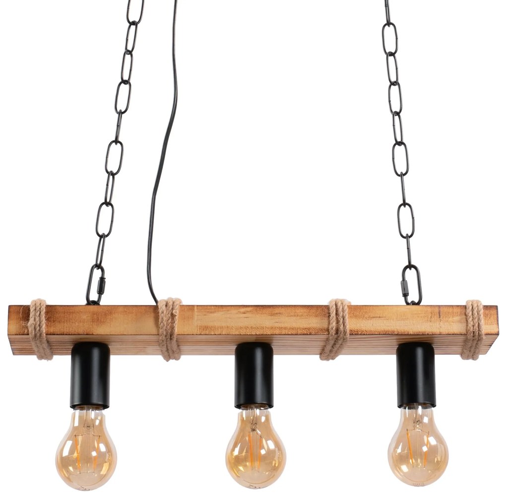 Toolight BOHO LINE, 3-bodové závěsné svítidlo 3xE27 APP1319-3CP, hnědá-černá, OSW-02461