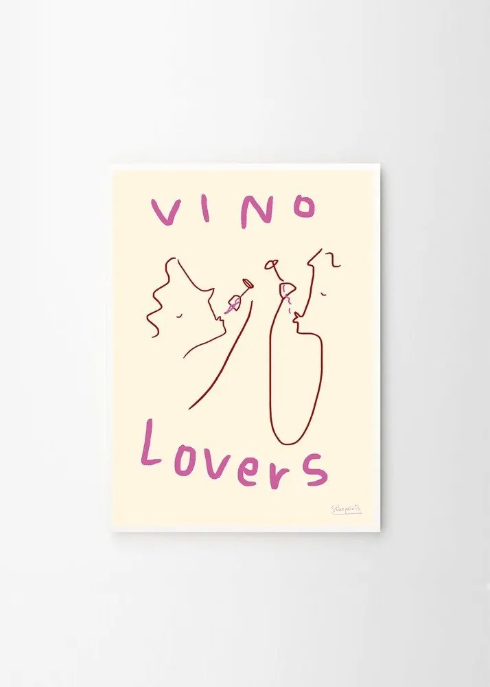 Plakát 50x70 cm Vino Lovers – Ruby Hughes – The Poster Club