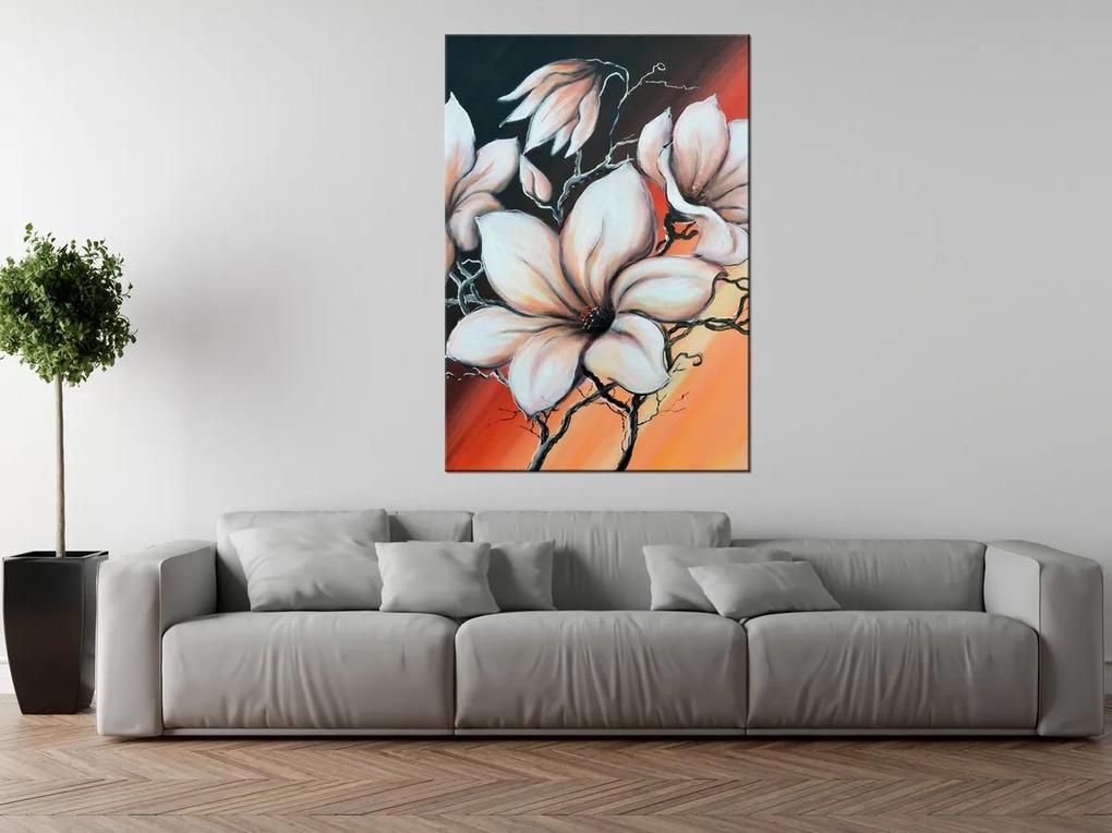 Gario Ručně malovaný obraz Magnolie při západu Rozměry: 100 x 70 cm