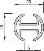 URBÁNEK Záclonová kolejnice AL410 profil bílý - na míru | 1 cm