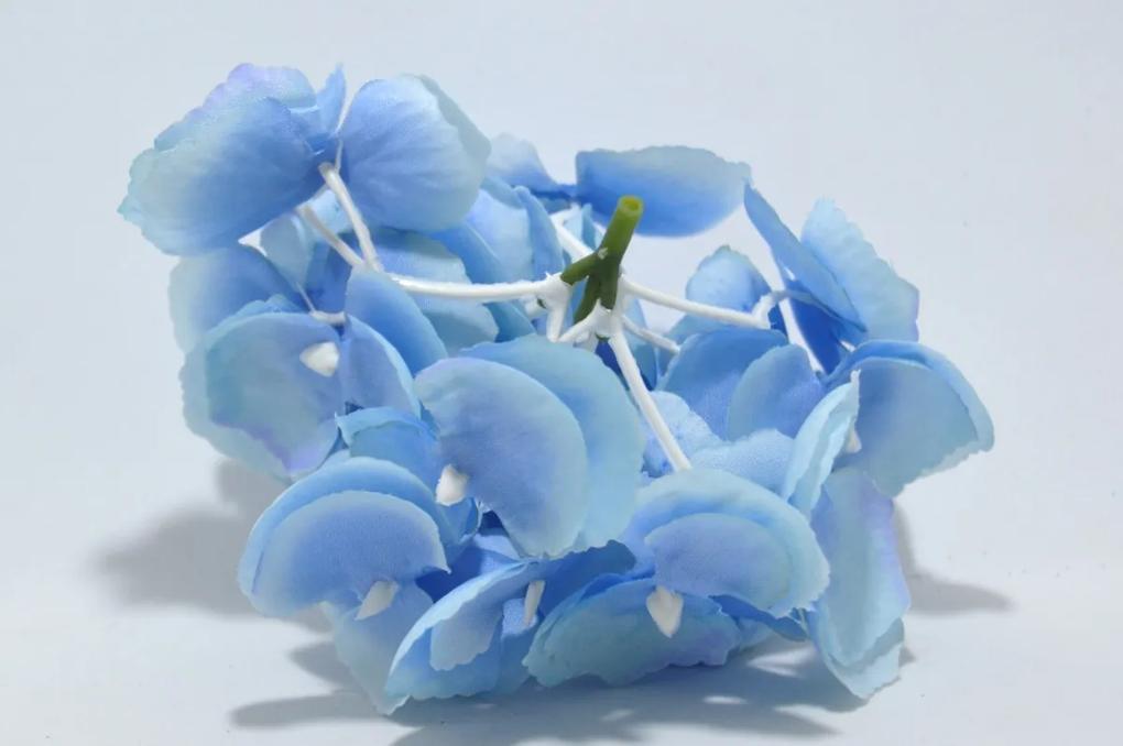 Umělá květina Hortenzie modrá