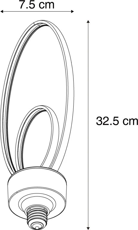 E27 LED dekorační žárovka černá 6W 450 lm 3000K