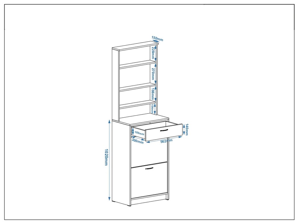 Vomaks unit, s.r.o. Botník T-03 Barva: dub truffle