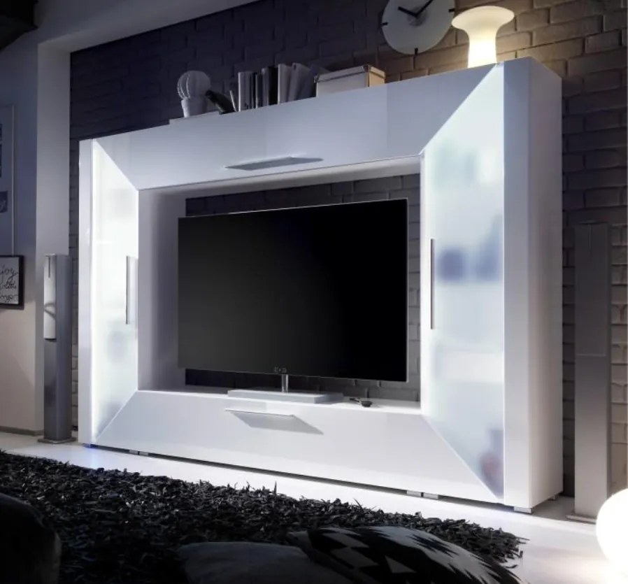 obývací stěna Tempo Kondela Adge TV, bílá extra HG