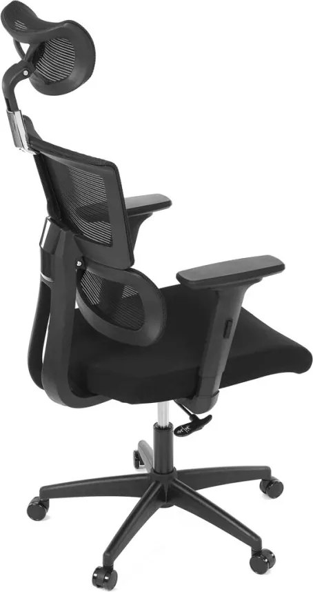 Kancelářská židle KA-B1025 BK, houpací mechanismus, černá síťovina (63 x 68) cm
