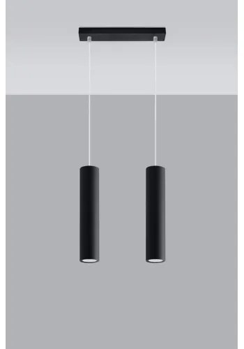 Lustr SOLLUX Lagos 2 GU10 2x40W bez zdroje SL.0328 černá