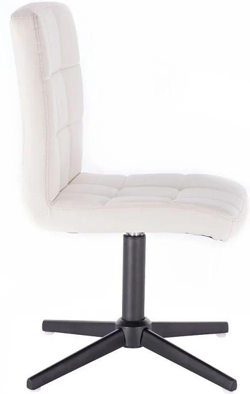 LuxuryForm Židle TOLEDO na černém kříži - bílá