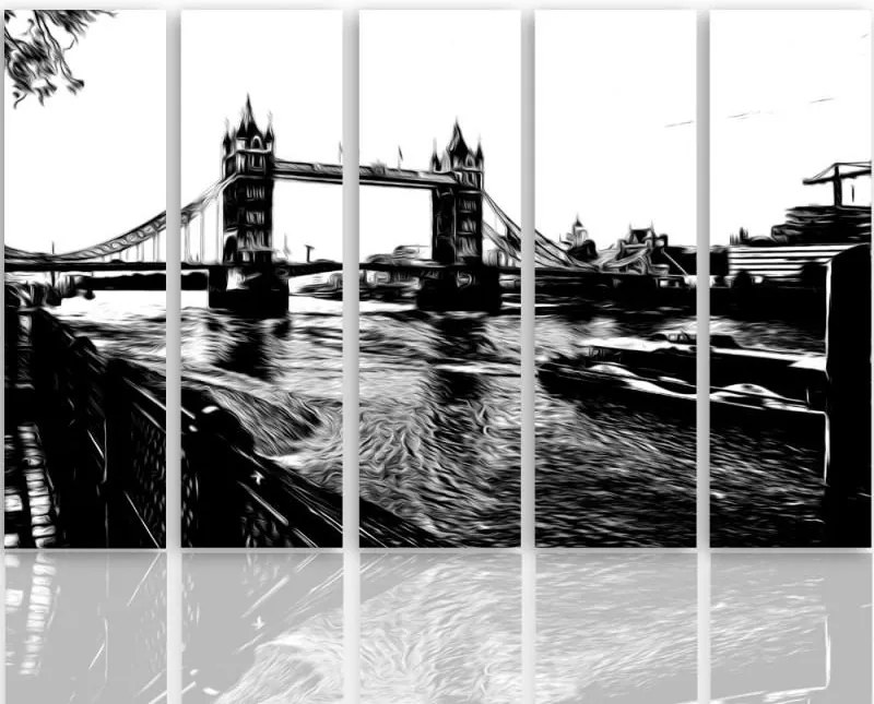 CARO Obraz na plátně - Type C Pentaposition - Tower Bridge 150x100 cm